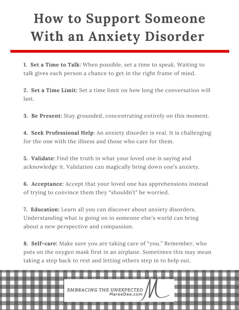Eight Strategies for Supporting Someone with an Anxiety Disorder